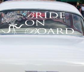 Wedding Car Decals Bride On Board on Luulla