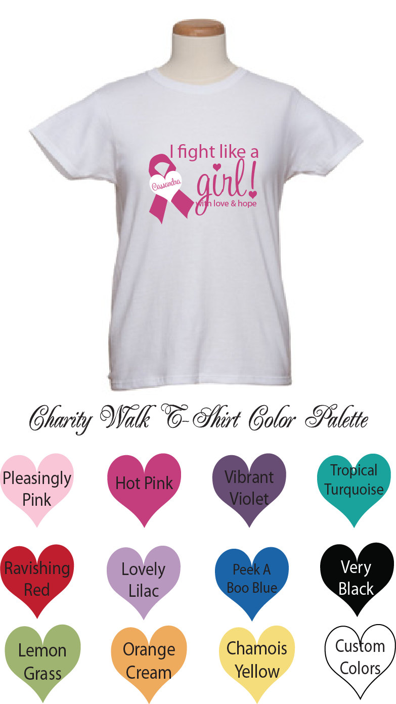 Charity Walk Tee Shirts Breast Cancer Awareness on Luulla